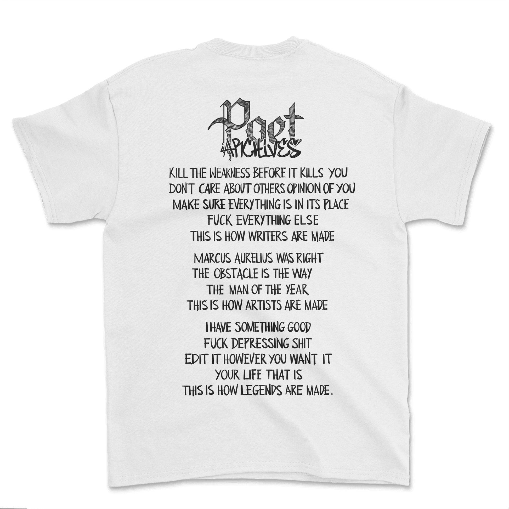 Poet Archives: Marcus Aurelius Inspired Tee for Streetwear Enthusiasts